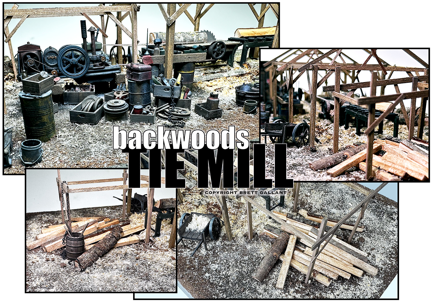 SierraWest Scale Models | Backwoods Tie Mill in HO and O Scales